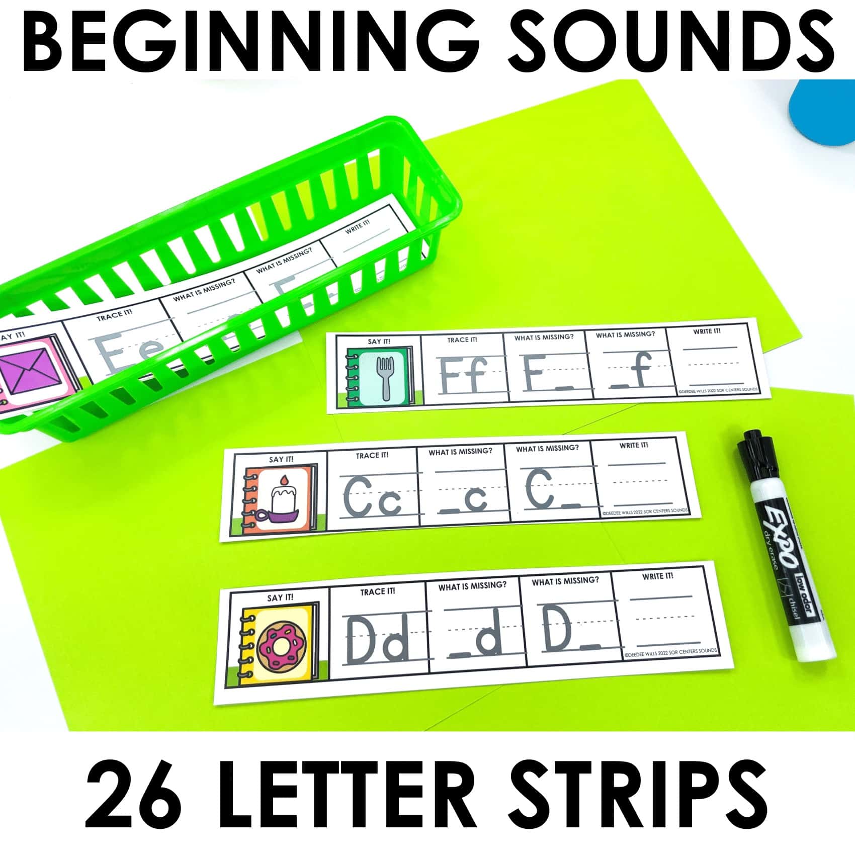 UFLI Centers & UFLI Games for Kindergarten for Beginning Sounds ...